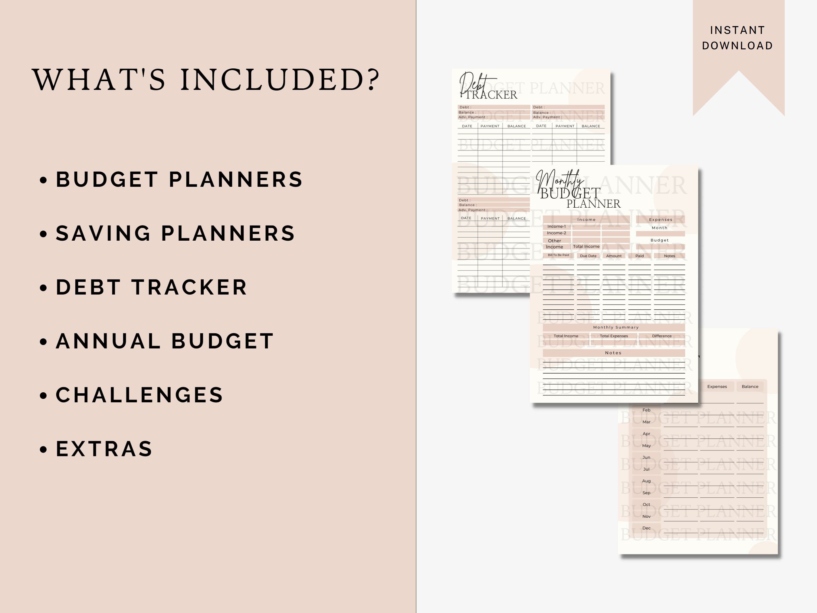 Budget Planner Printable, Finance Tracker, Printable Budget, Financial ...