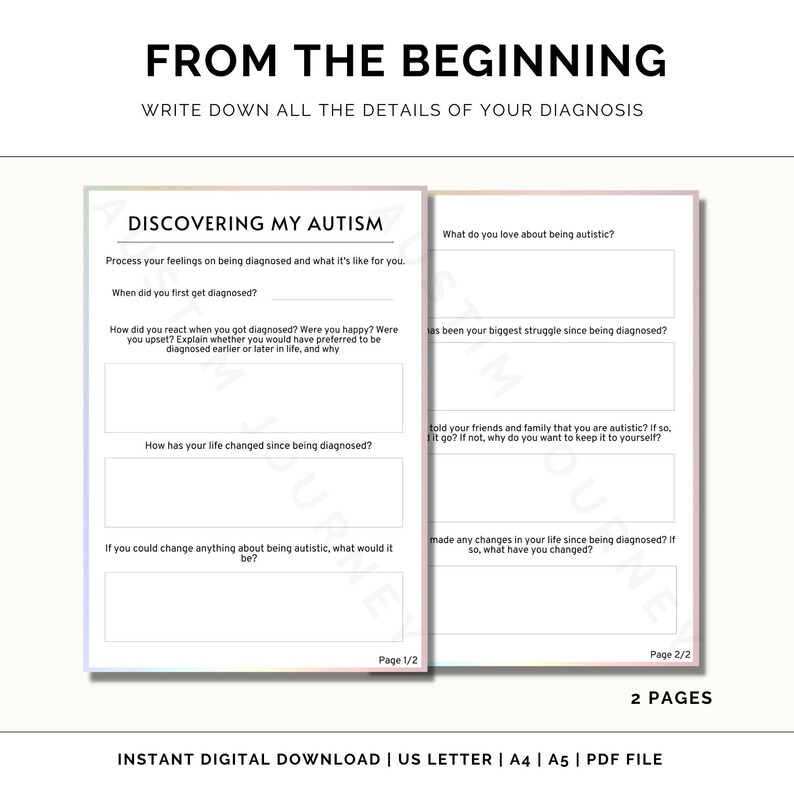Workbook for Autism, Autism Worksheets, Autism Journal, Sensory Journal ...