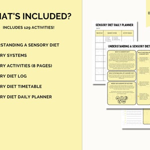 Sensory Diet Planner for Autism, ADHD, Sensory Processing Disorder ...