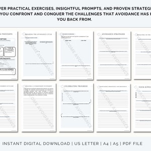 Overcome Avoidance Workbook, Self-esteem, Setting Boundaries, Therapy ...