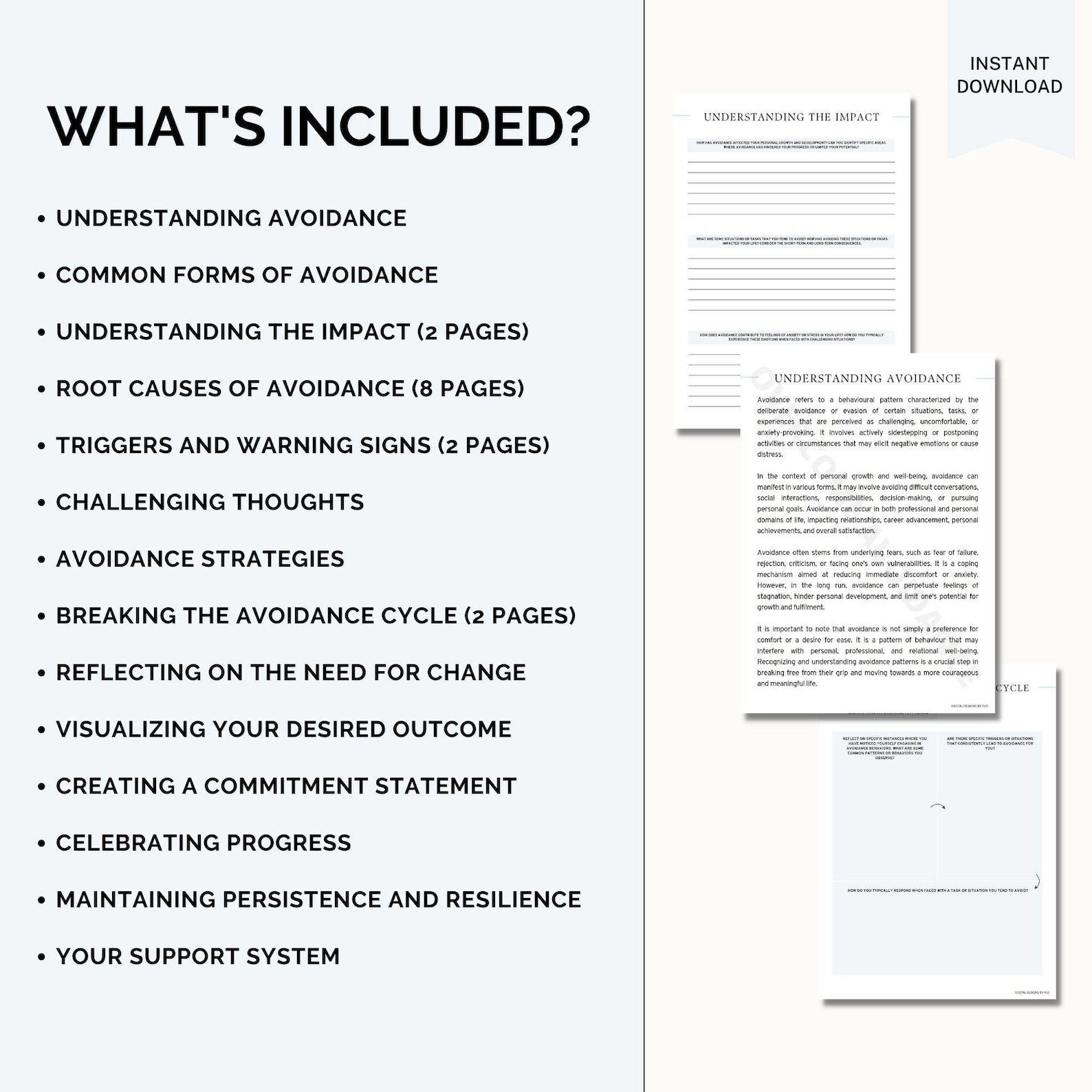 Overcome Avoidance Workbook, Self-esteem, Setting Boundaries, Therapy ...