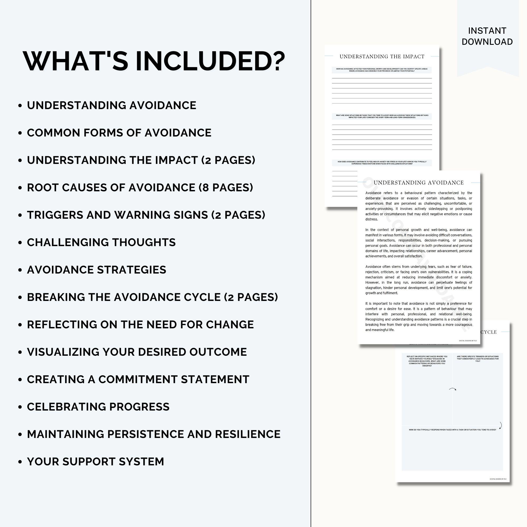 Overcome Avoidance Workbook, Self-esteem, Setting Boundaries, Therapy ...