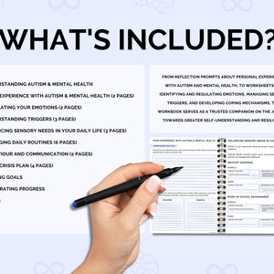 Workbook for Autism and Mental Health, Sensory Journal, Neurodivergent ...