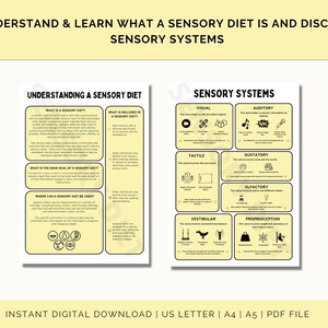 Sensory Diet Planner for Autism, ADHD, Sensory Processing Disorder ...