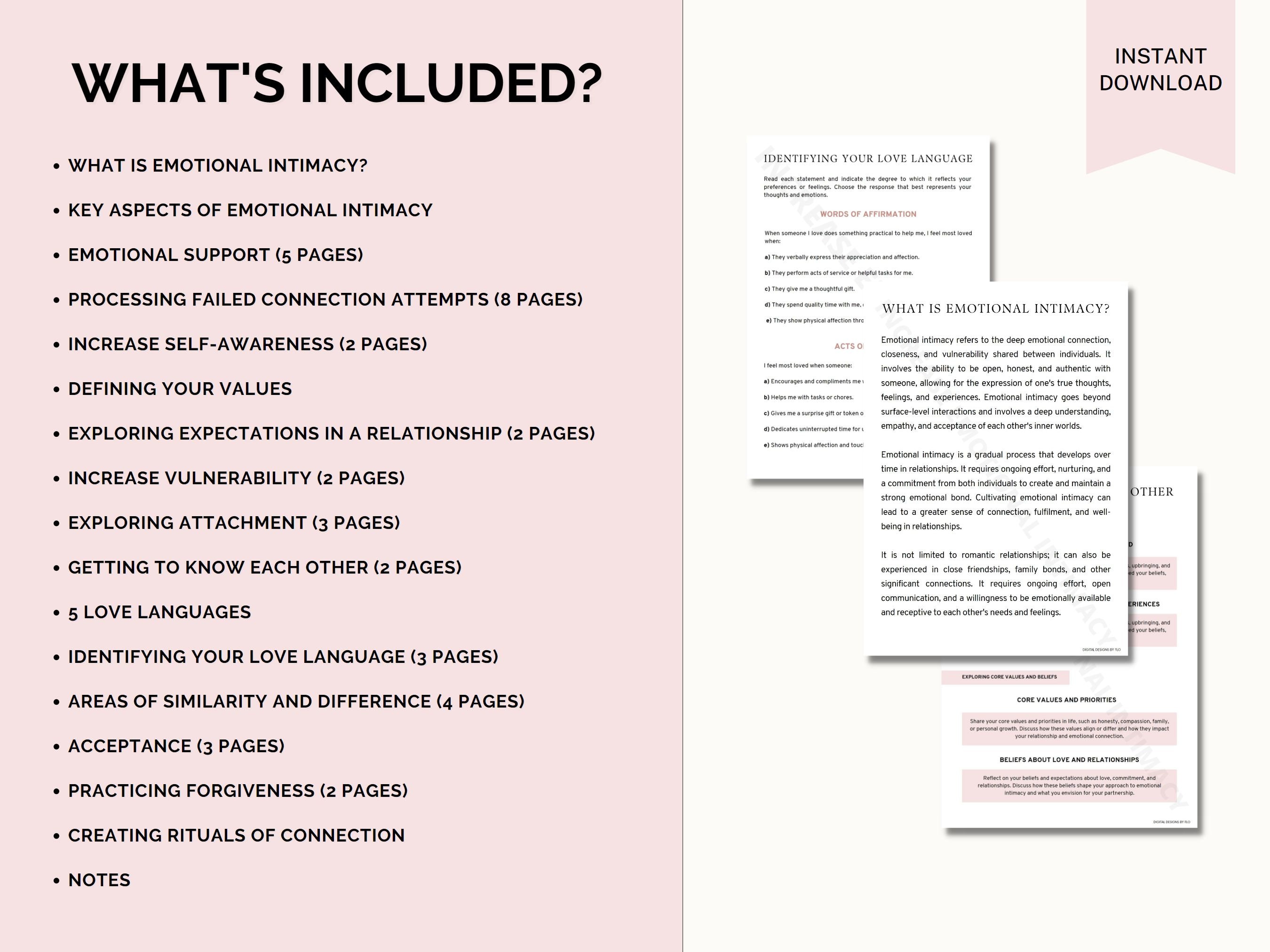 Emotional Intimacy Workbook, Relationship Intimacy Therapy, Couples ...