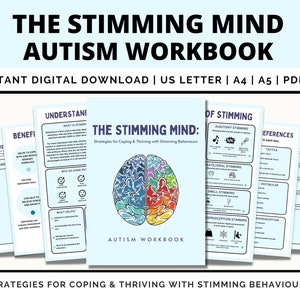 Workbook for Autism, Stimming Worksheets, Autism Journal, Sensory ...