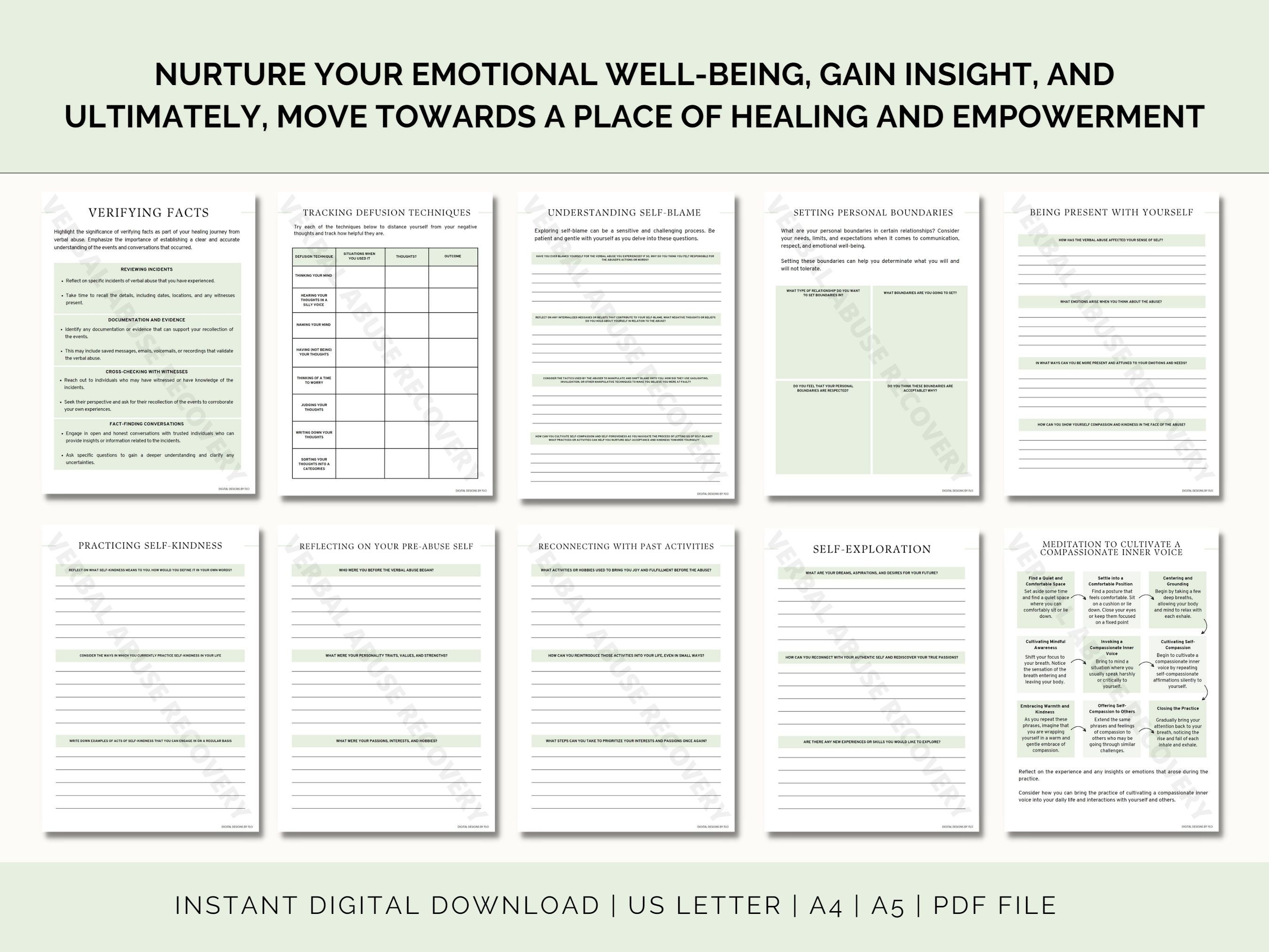 Verbal Abuse Recovery Journal, Narcissistic Abuse, Gaslighting Recovery ...