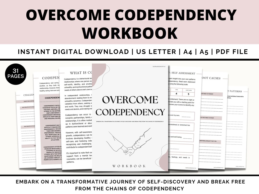 Overcome Codependency Workbook, Codependency Worksheet, Codependency ...
