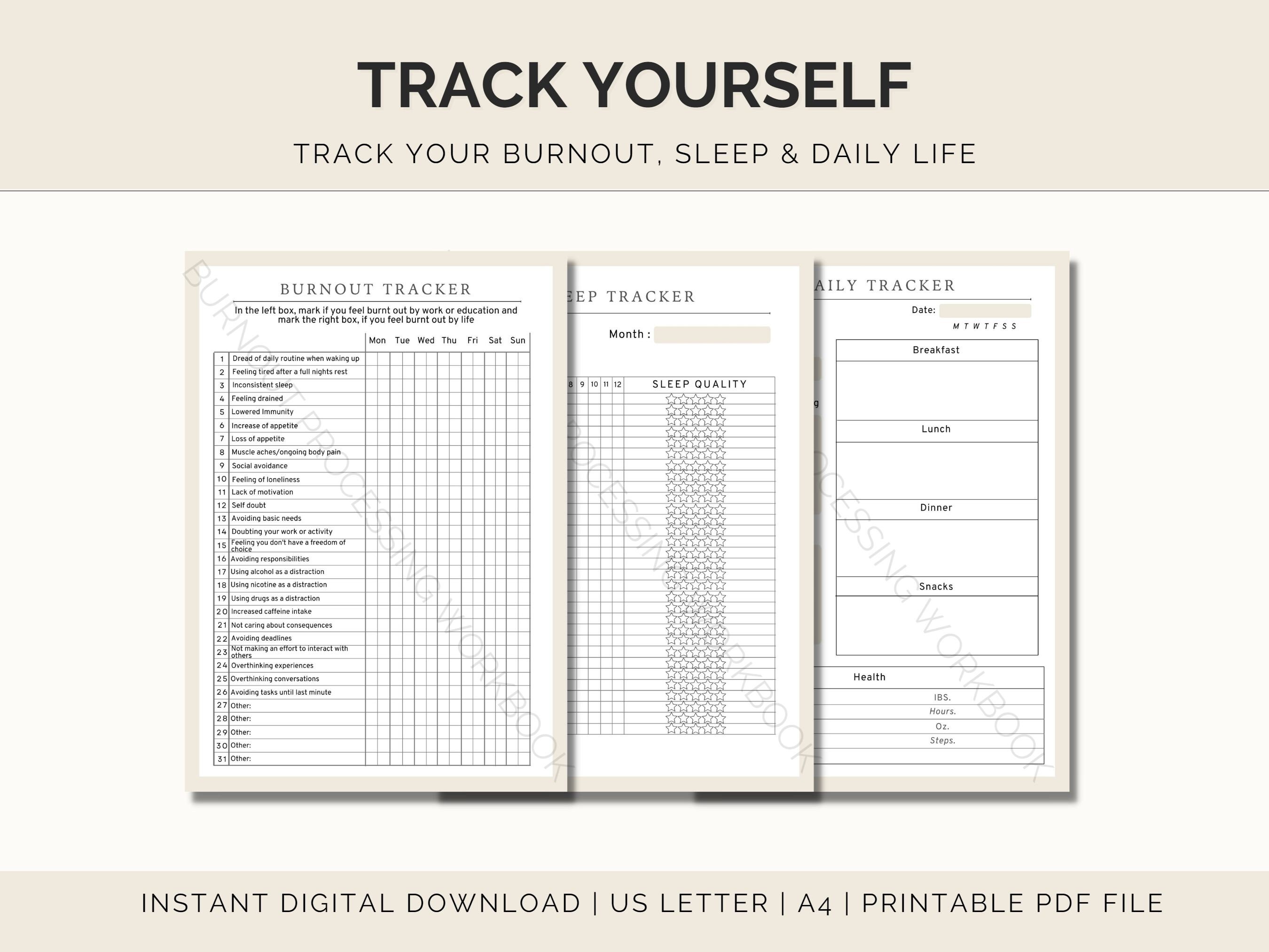 Burnout Journal Printable Burnout Workbook Stress - Etsy