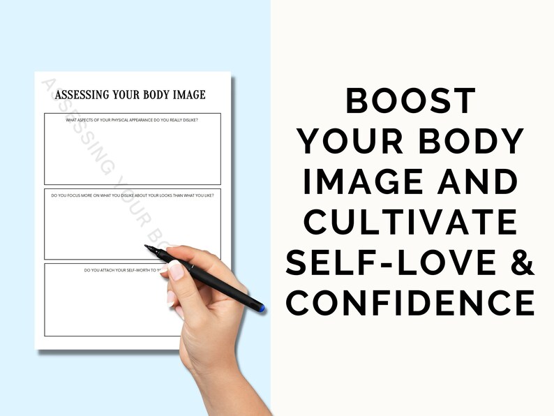Body Image Worksheets, Body Positivity Workbook, Therapy Worksheet ...