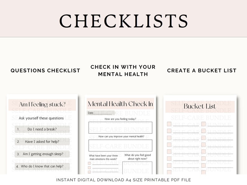 My Self-care Journal, Mental Health Journal for Mindfulness and Stress ...