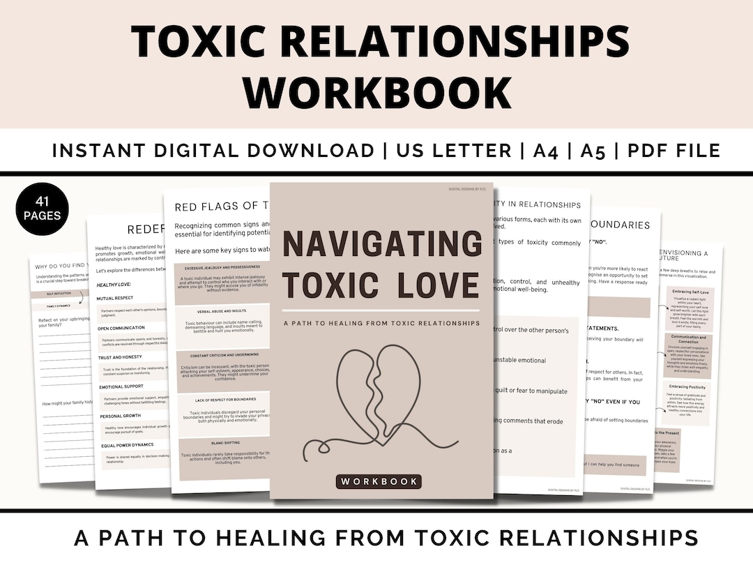 Toxic Relationship Workbook, Breakdown Worksheets, Relationship Therapy Worksheets, Gaslighting ...