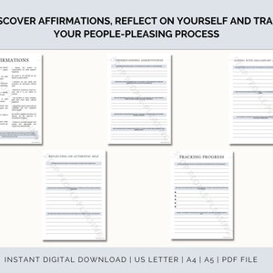 People Pleasing Workbook Printable, Self-love Workbook, Self-awareness ...