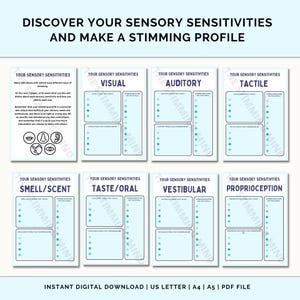 Workbook for Autism, Stimming Worksheets, Autism Journal, Sensory ...