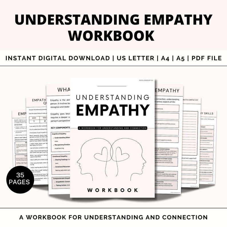Empathy Activity Workbook, Relationship Building, Empathy Skills ...