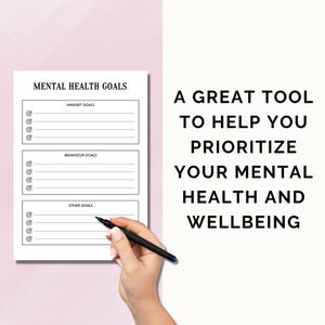 Mental Health Goal Setting, Goal Setting Worksheet, Goal Planner, Goal ...