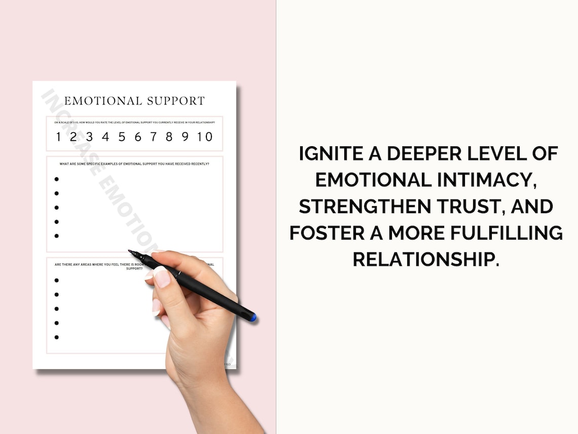 Emotional Intimacy Workbook, Relationship Intimacy Therapy, Couples ...