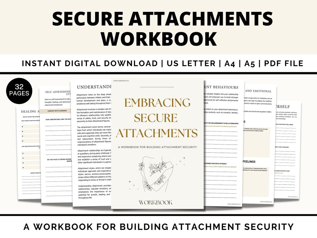 Attachment Theory Therapy Workbook, Soothe Your Attachment Wounds, Self ...