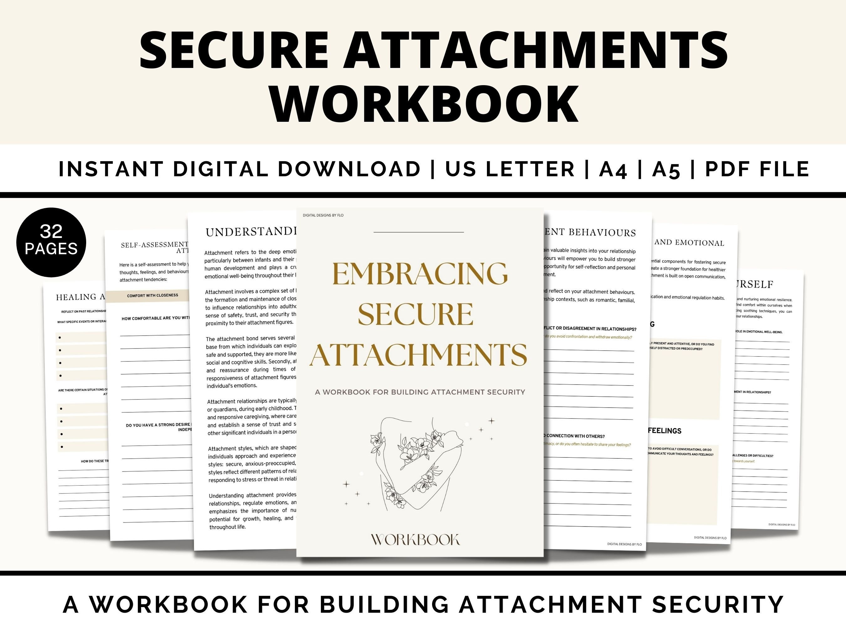 Attachment Theory Therapy Workbook, Soothe Your Attachment Wounds, Self ...