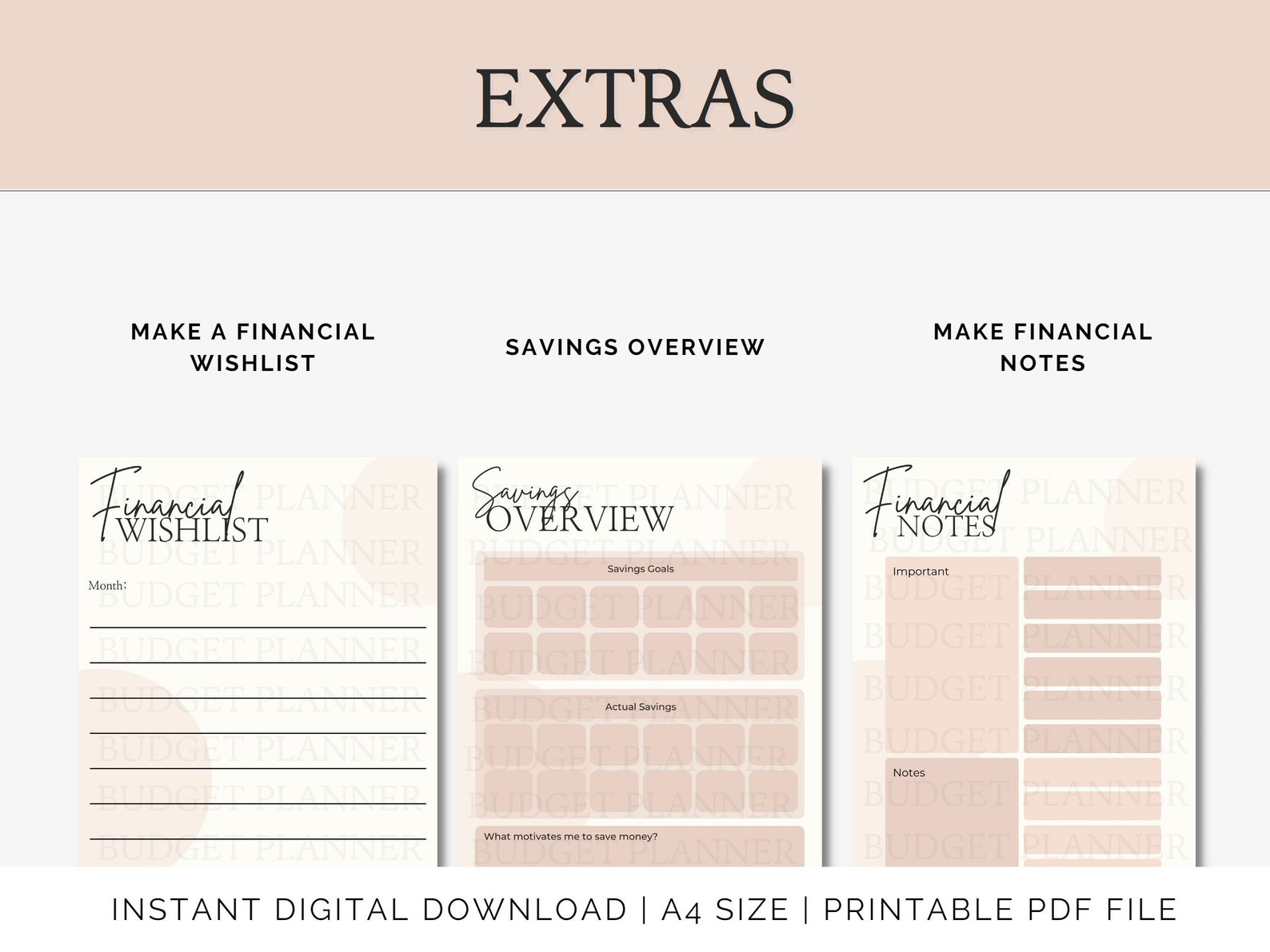 Budget Planner Printable, Finance Tracker, Printable Budget, Financial ...