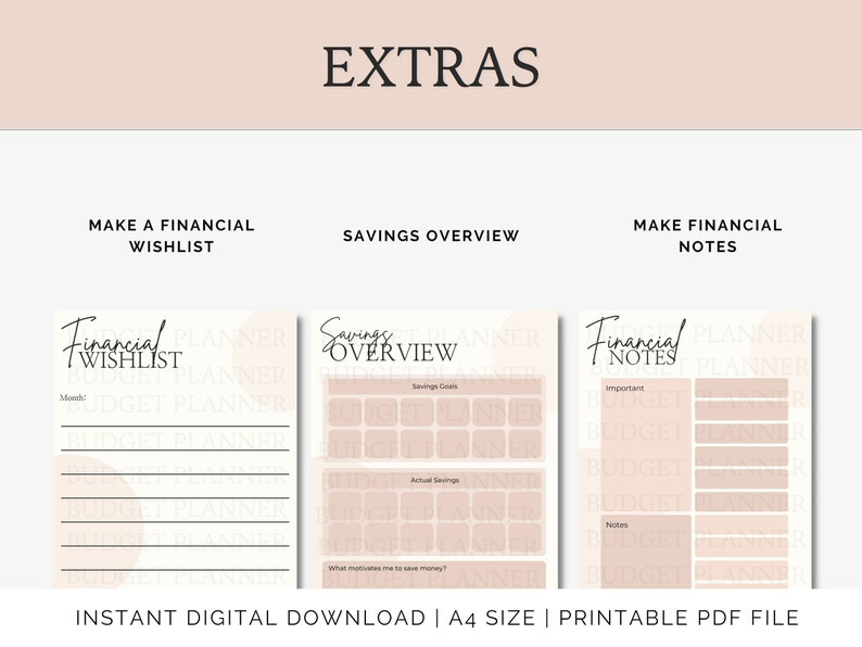 Budget Planner Printable, Finance Tracker, Printable Budget, Financial ...