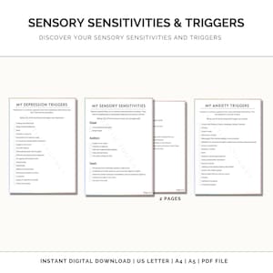 Workbook for Autism, Autism Worksheets, Autism Journal, Sensory Journal ...