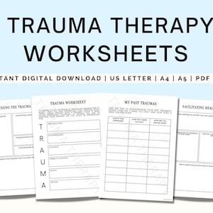 Trauma Therapy Worksheets, Trauma Workbook, Trauma Therapy, Trauma ...