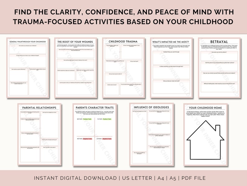 Inner Child Workbook Printable, Inner Child Healing, Therapy Resources ...