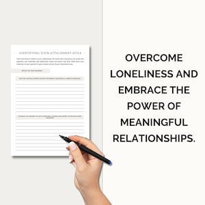 Overcome Loneliness Workbook Printable, Dealing With Loneliness, People ...