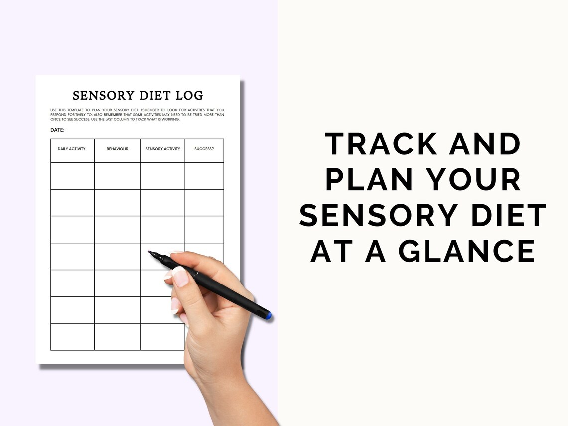 Sensory Diet Planner for Autism, ADHD, Sensory Processing Disorder ...