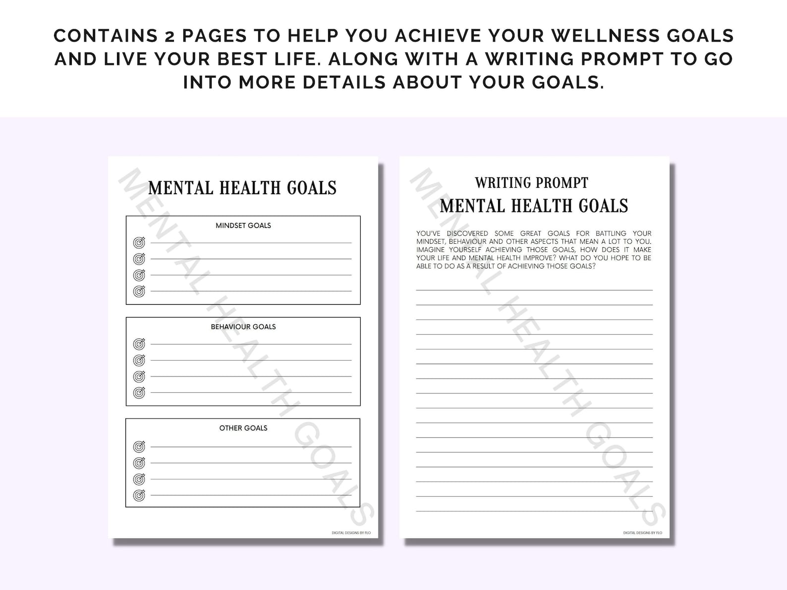 Mental Health Goal Setting, Goal Setting Worksheet, Goal Planner, Goal ...
