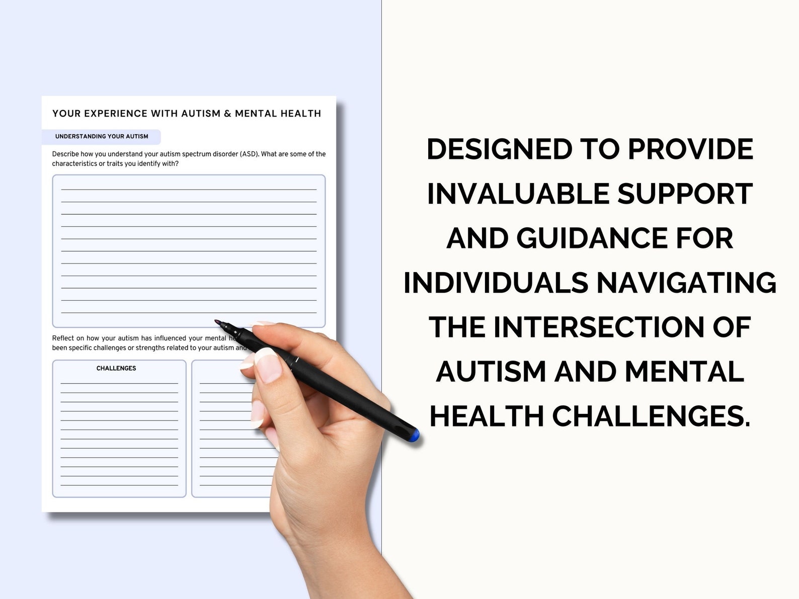 Workbook for Autism and Mental Health, Sensory Journal, Neurodivergent ...