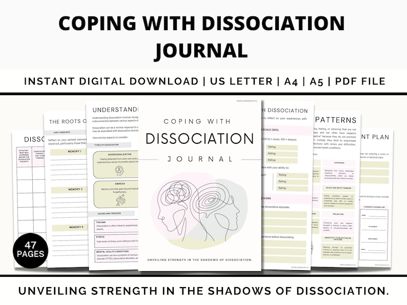 Printable Dissociation Journal, Dissociative Disorders, Trauma Therapy ...