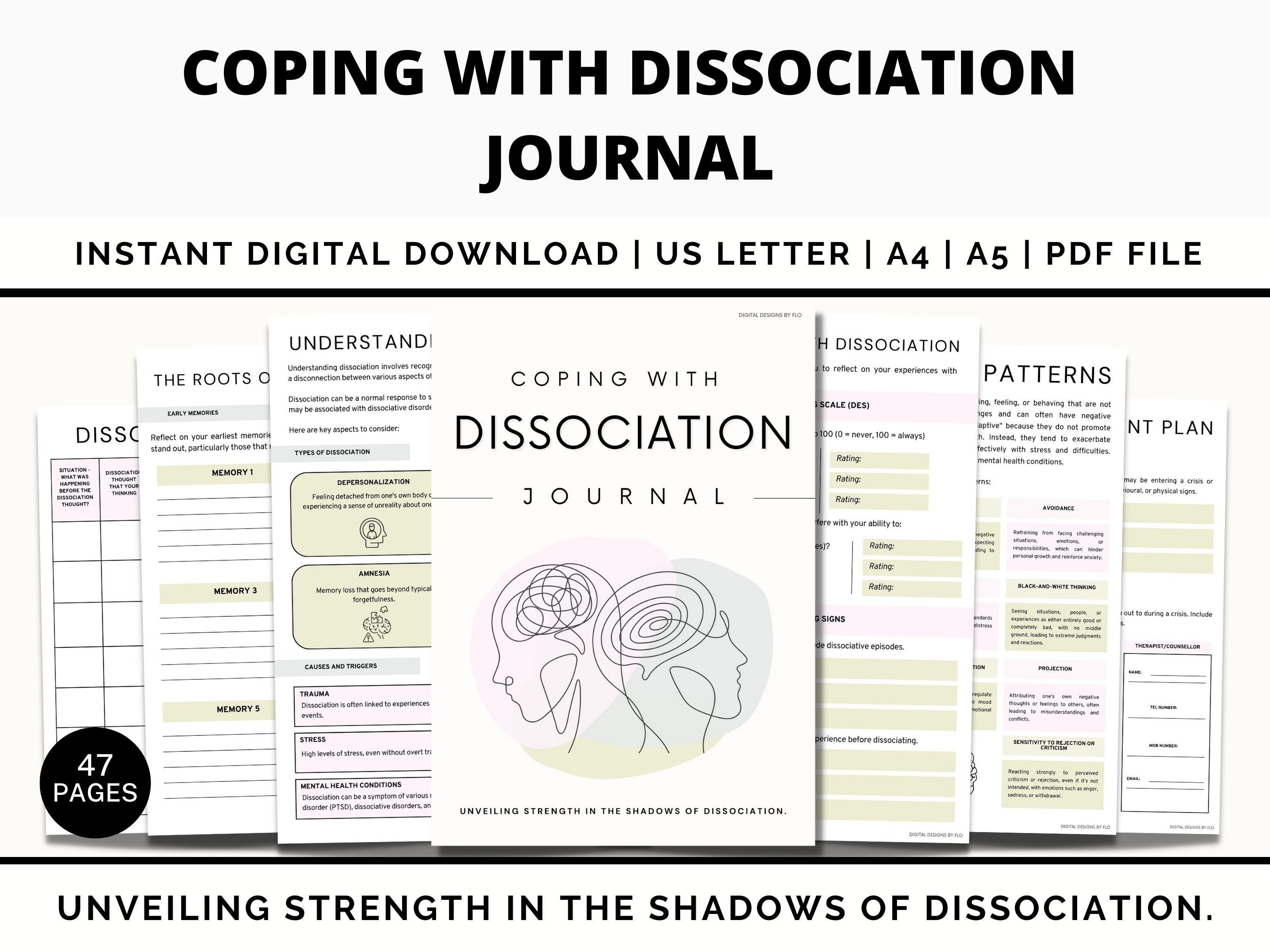 Printable Dissociation Journal, Dissociative Disorders, Trauma Therapy ...