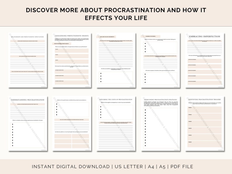 Perfectionism and Procrastination Workbook, Manage Your Perfectionism ...