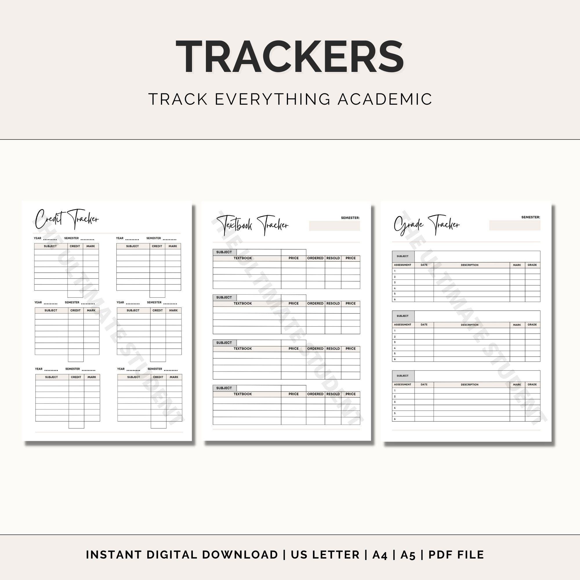 Student Planner Printable, Study Planner, School, College, Academic ...