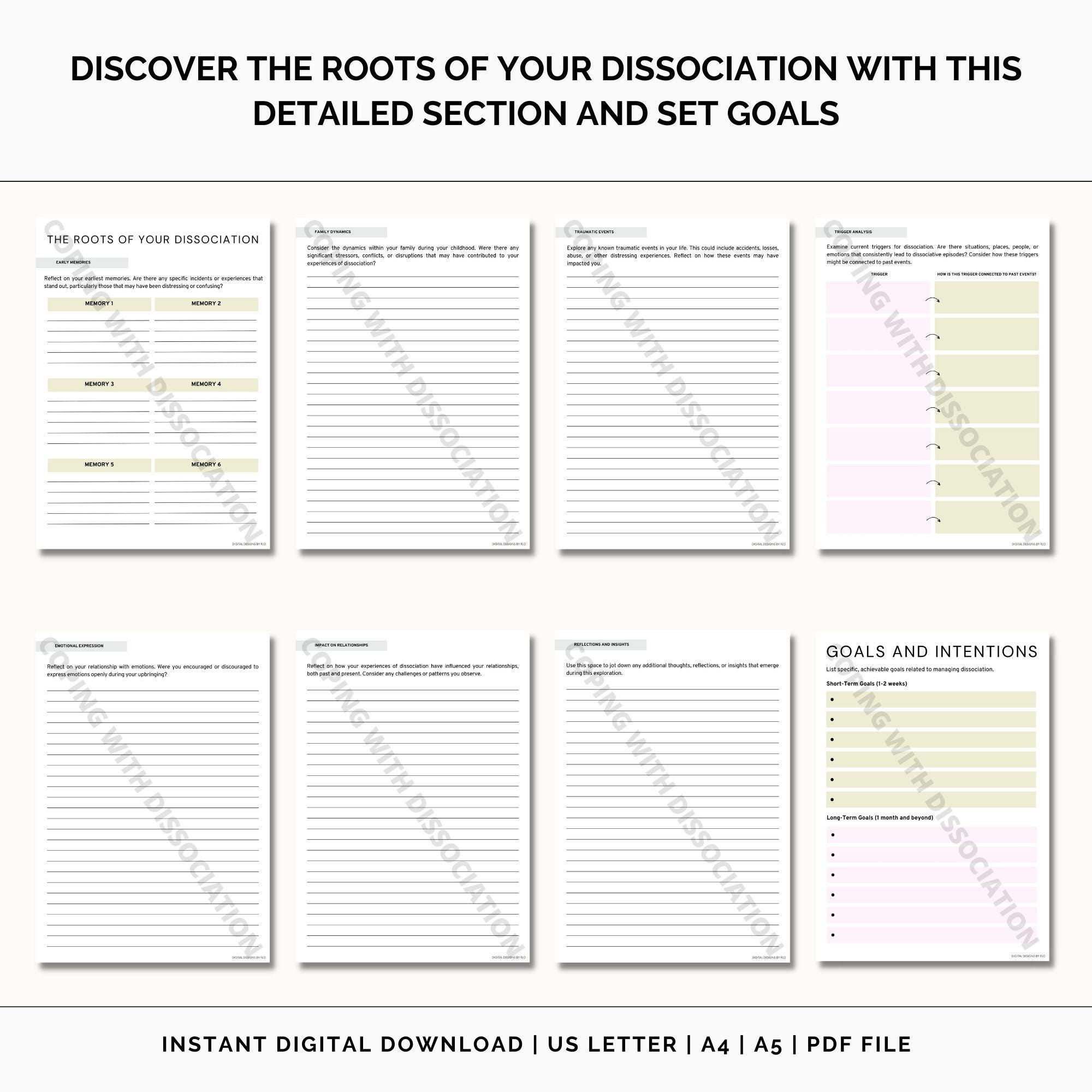 Printable Dissociation Journal, Dissociative Disorders, Trauma Therapy ...
