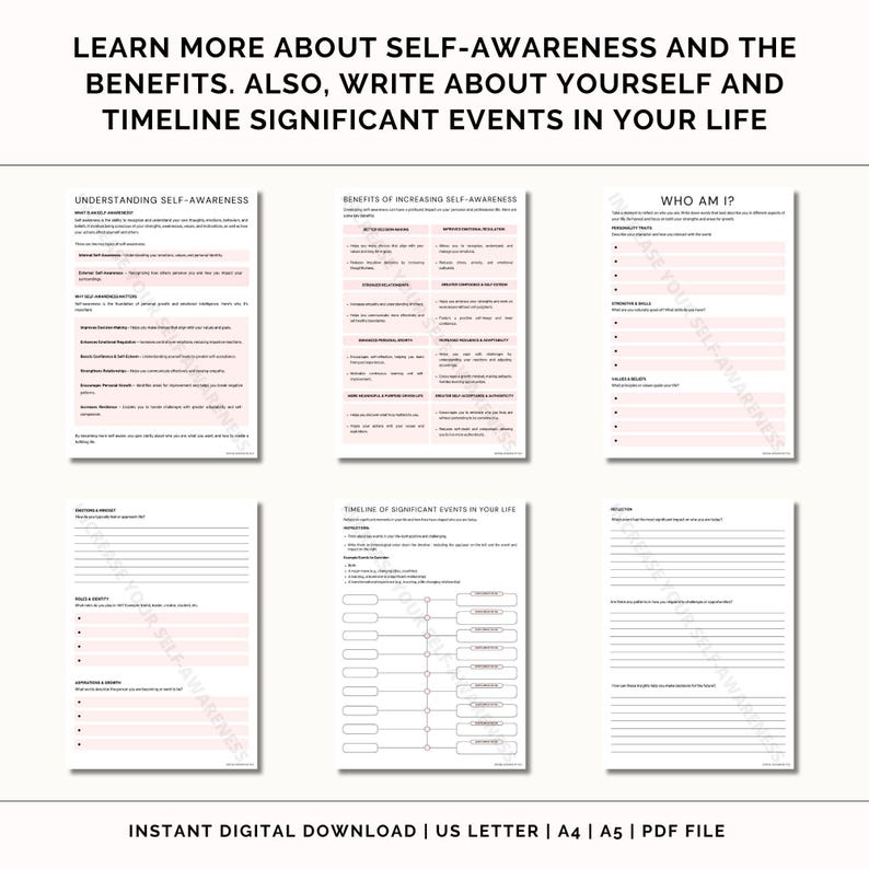 Self-awareness Workbook: Emotional Intelligence, Self-reflection ...