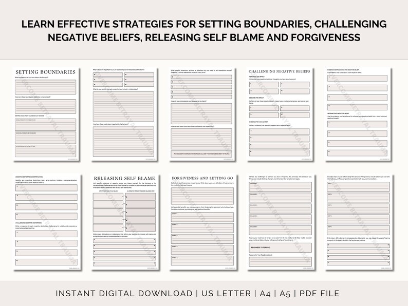 Betrayal Trauma Workbook Printable, Trauma Healing Journal, Therapy ...