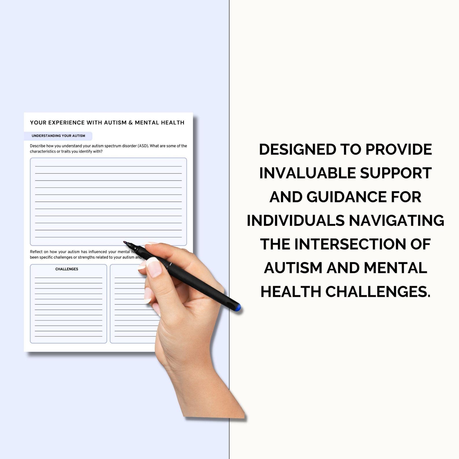 Workbook for Autism and Mental Health, Sensory Journal, Neurodivergent ...