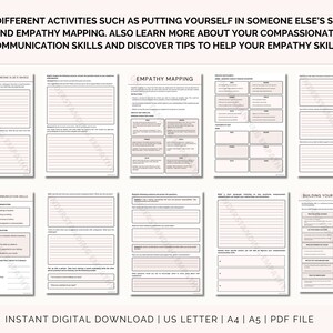 Empathy Activity Workbook, Relationship Building, Empathy Skills ...