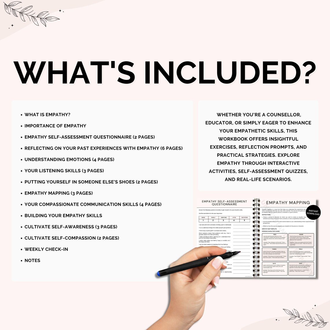 Empathy Activity Workbook, Relationship Building, Empathy Skills ...