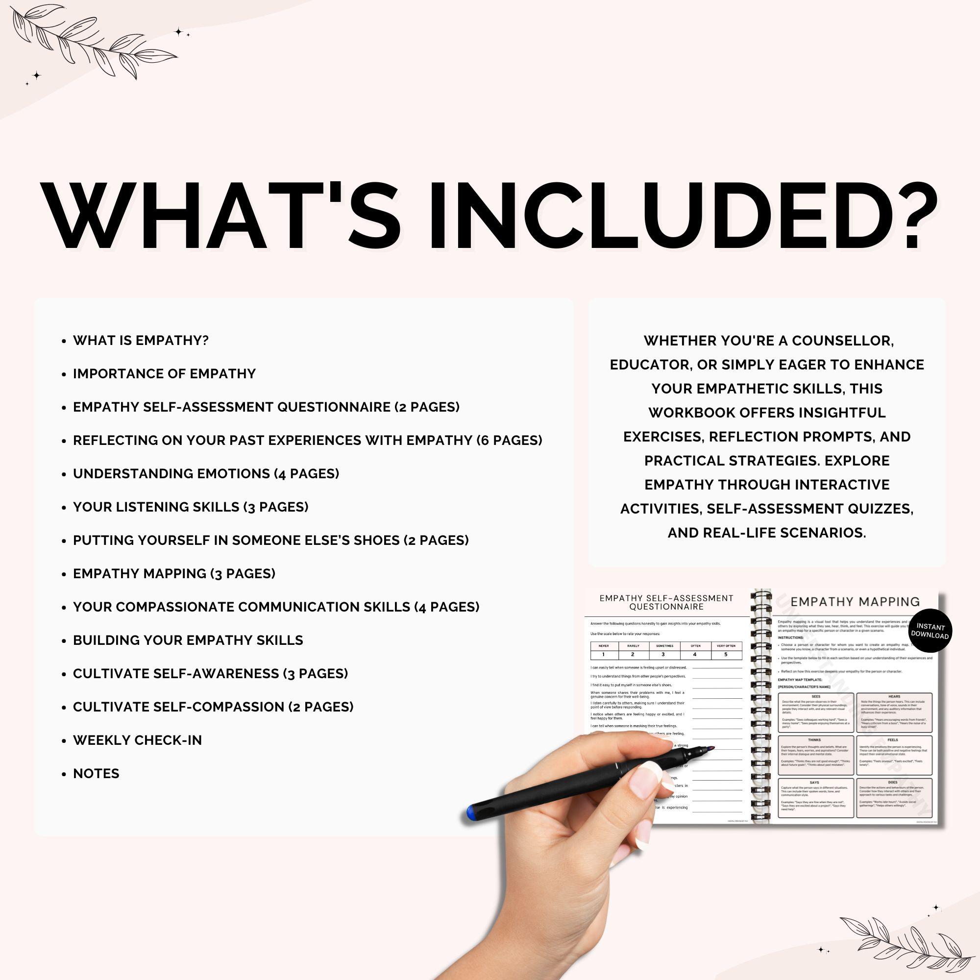 Empathy Activity Workbook, Relationship Building, Empathy Skills ...