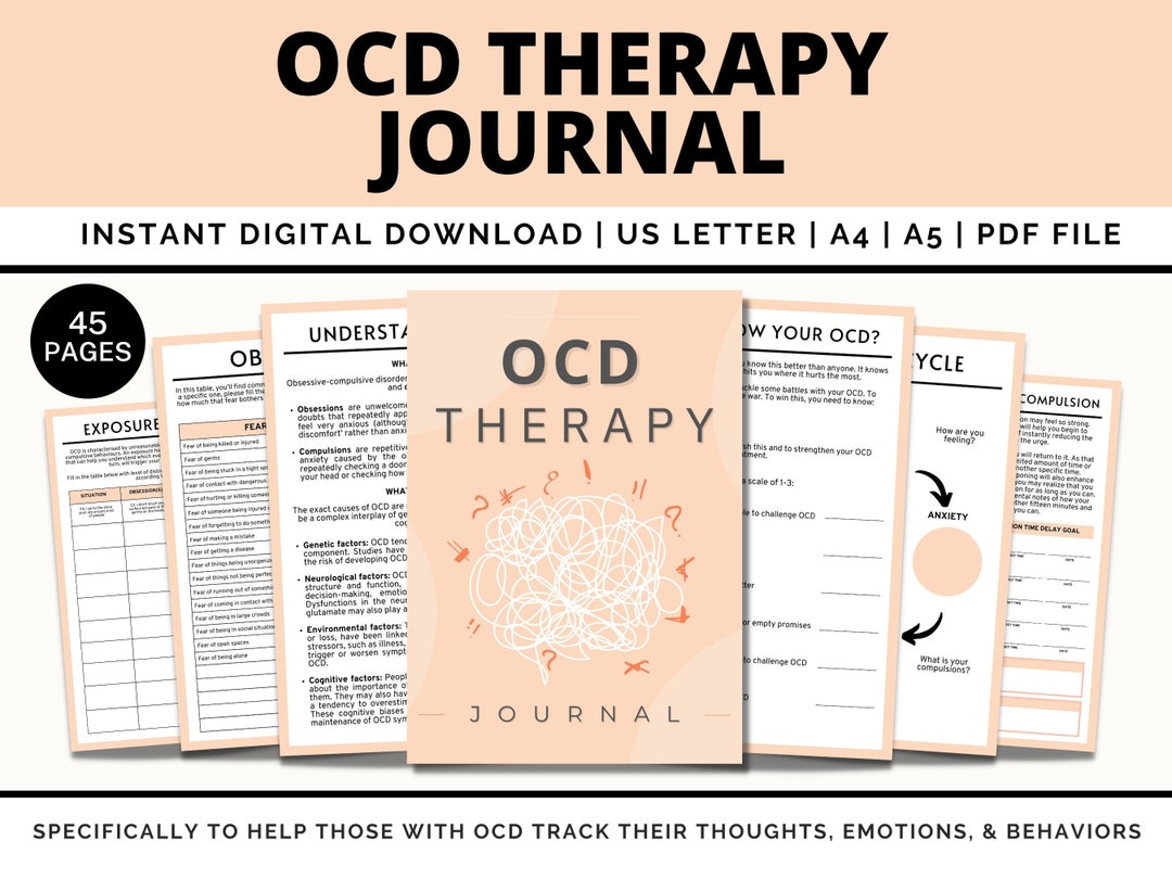 OCD Workbook, OCD Therapy Planner Printable, Obsessive Compulsive ...