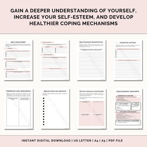 Breakup Processing Journal for Self Care, Breakdown Worksheets, Breakup ...