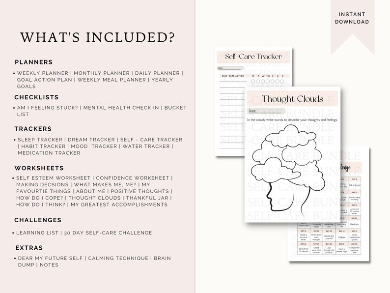 My Self-care Journal, Mental Health Journal for Mindfulness and Stress ...