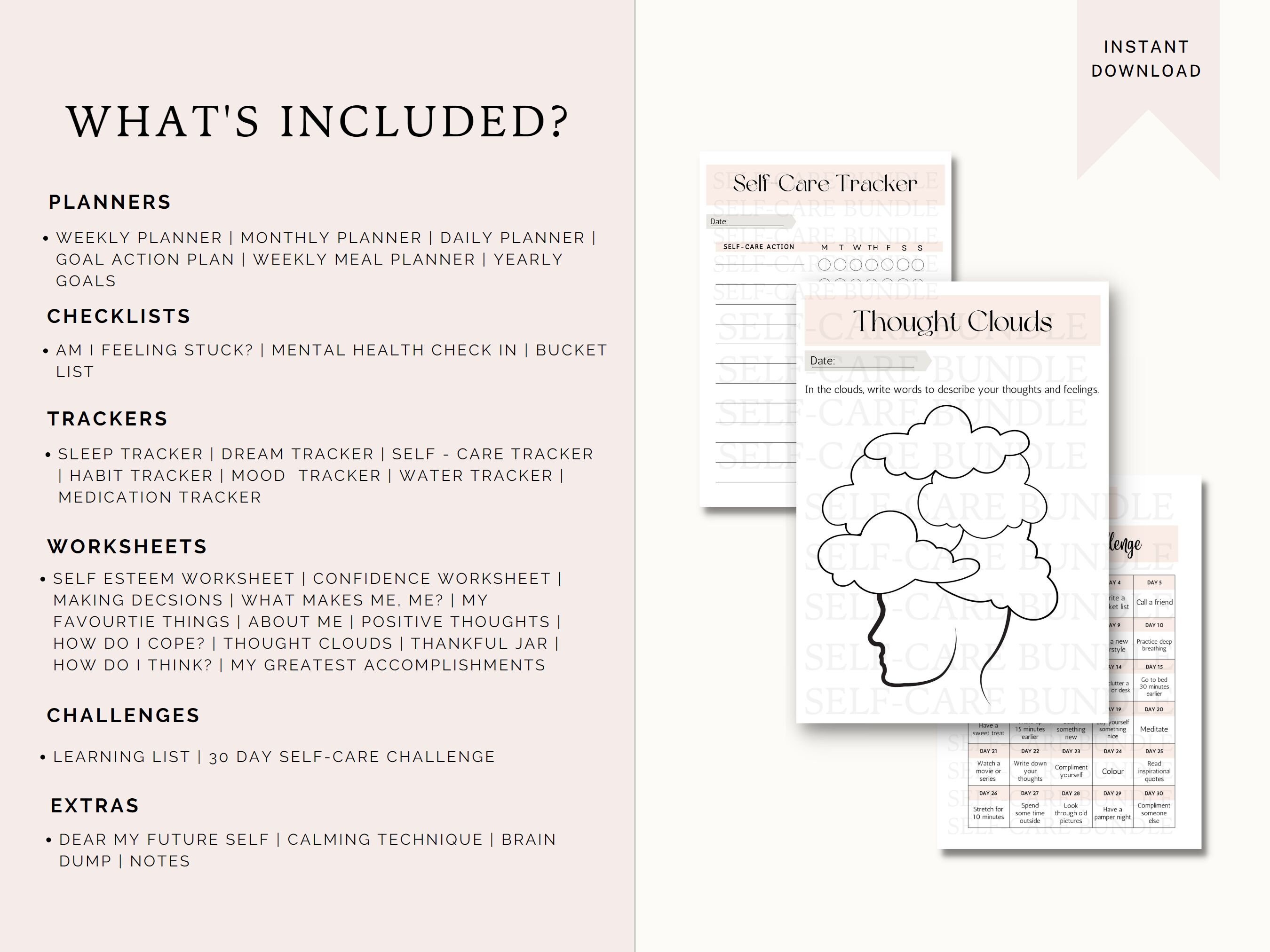 My Self-care Journal, Mental Health Journal for Mindfulness and Stress ...