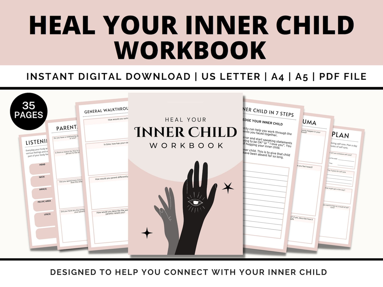 Inner Child Workbook Printable, Inner Child Healing, Therapy Resources ...