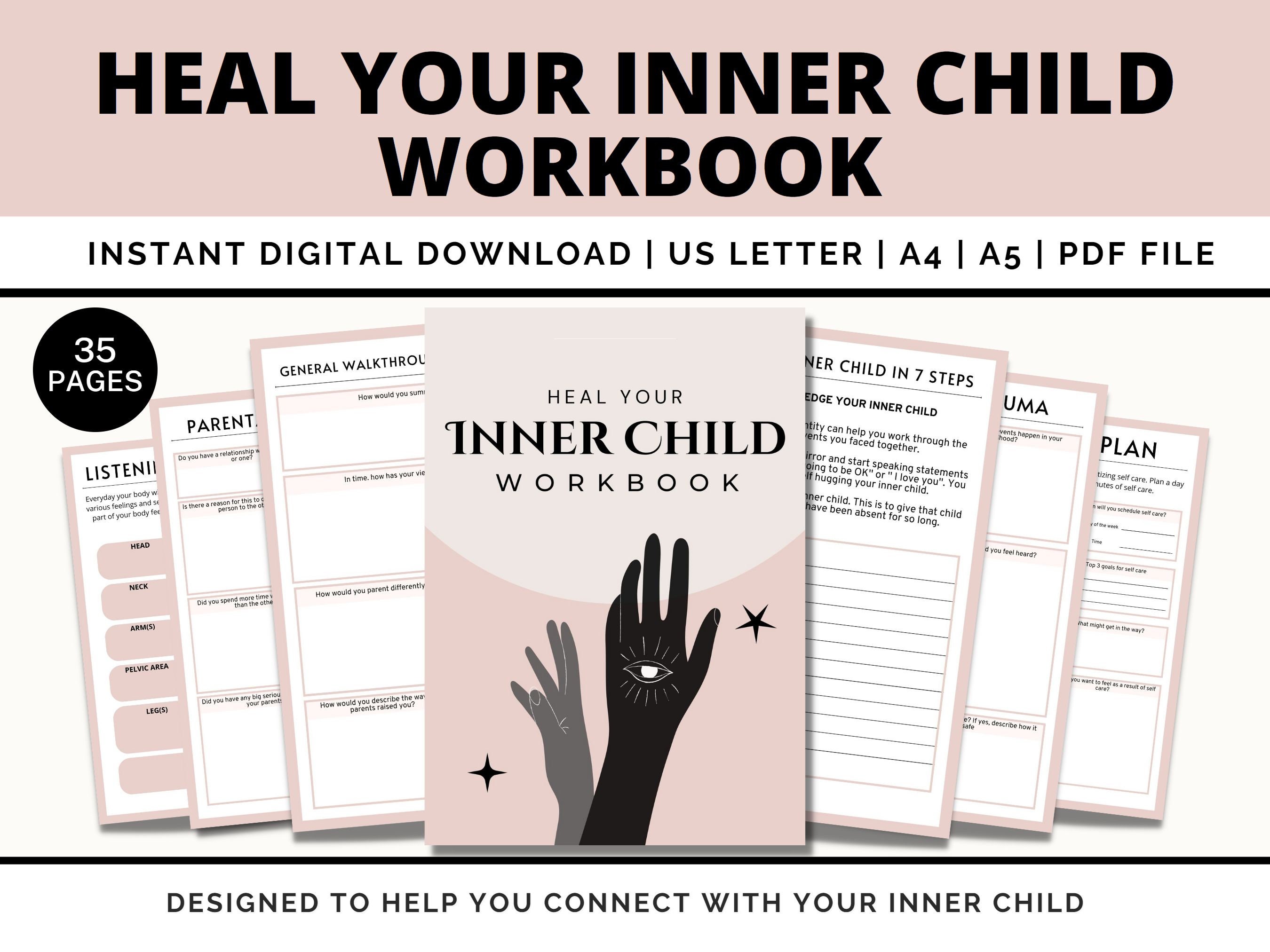 Inner Child Workbook Printable, Inner Child Healing, Therapy Resources ...