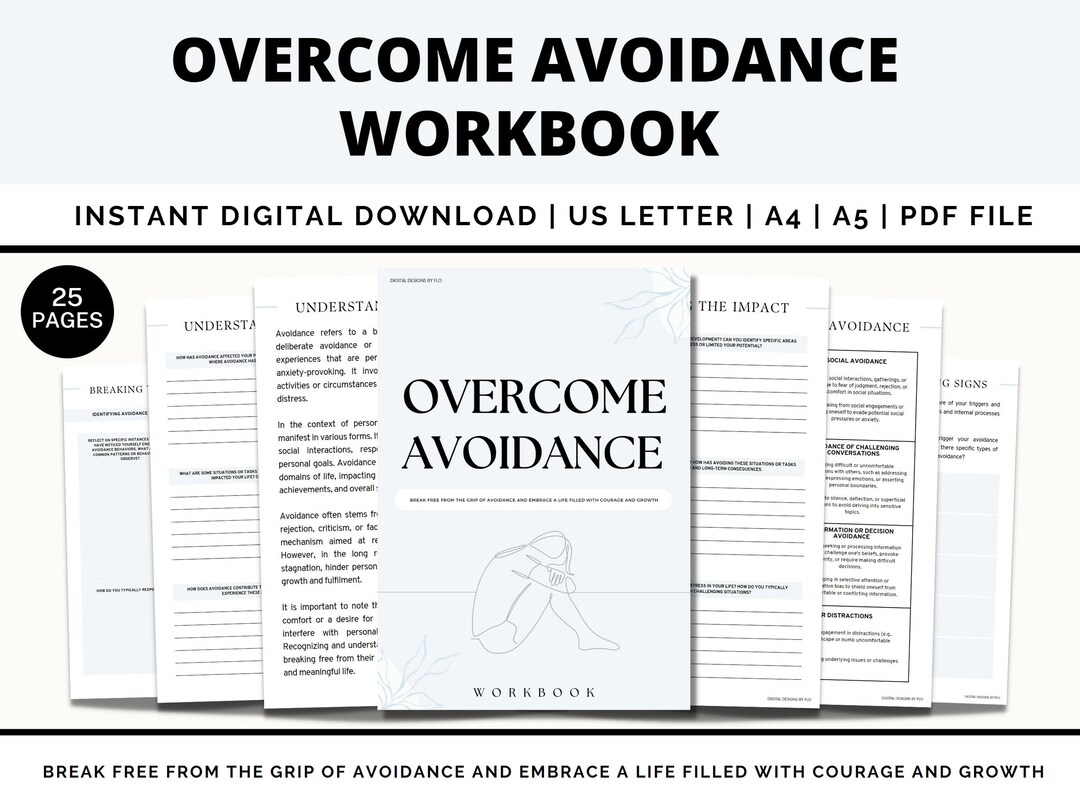 Overcome Avoidance Workbook, Self-esteem, Setting Boundaries, Therapy ...